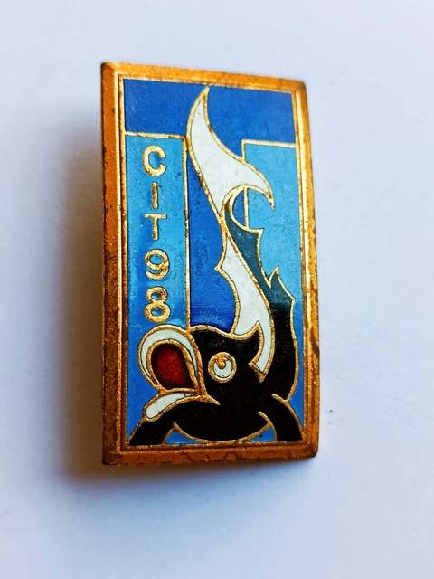INSIGNE MILITAIRE CIT 98 Transmissions Vintage french Badge Collectible ...