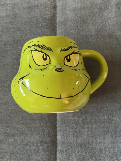 DR SEUSS THE Grinch 3D Head Shaped Face Tea Coffee Mug Cup £10.31 ...