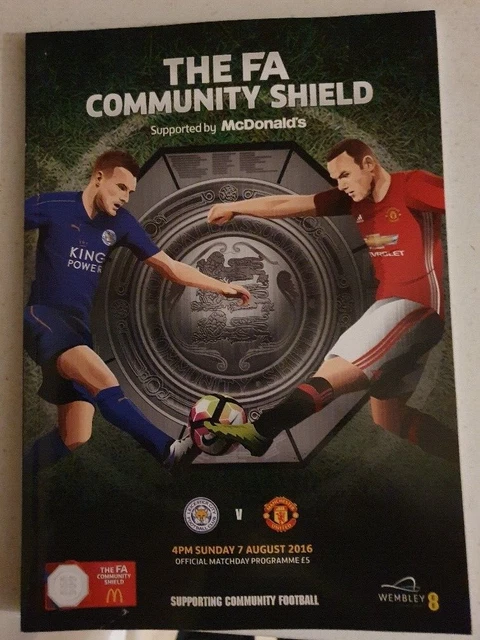FA COMMUNITY SHIELD Programme Leicester V Man United Wembley August ...