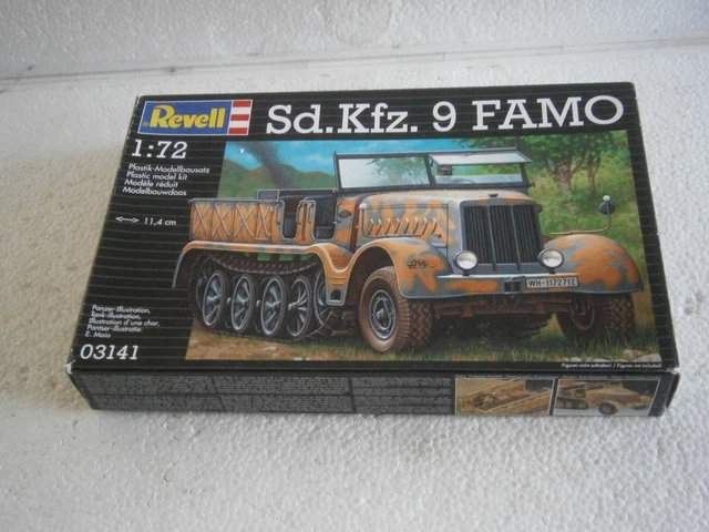MAQUETTE WW2 VEHICULE Allemand Sd.kfz. 9 Famo Half Track Revell 1/72 ...