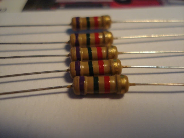 RESISTOR(5) 1/2 0.5 Watt Carbon Film Resistors 7.5K ohm 5% in Canada $5 ...