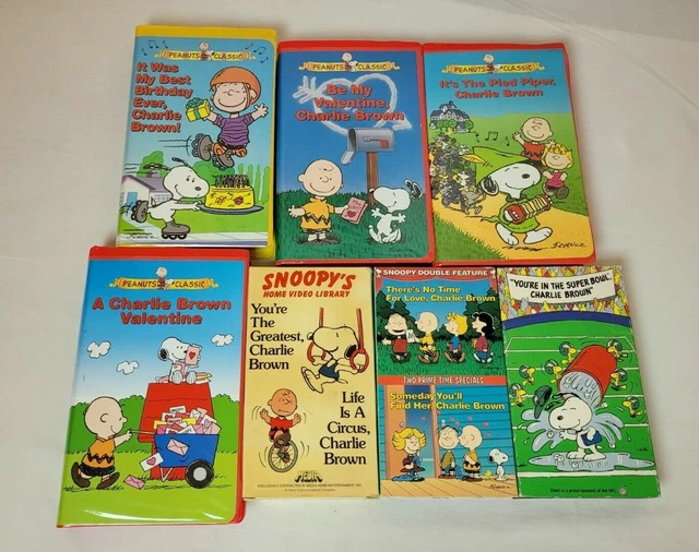 CHARLIE BROWN PEANUTS VHS Lot 7 Animated Classics Valentines, Birthday ...