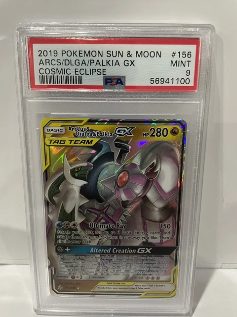 2019 POKEMON SUN & Moon Arceus & Dialga & Palkia GX Cosmic Eclipse #156 PSA 9 $25.00 - PicClick CA