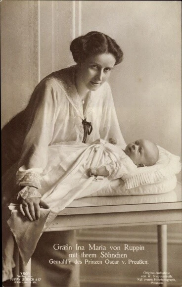 AK GRÄFIN INA Maria von Ruppin, Gemahlin des Prinzen Oskar von ...
