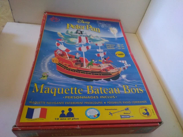 DISNEY MODEL PIRATE Boat Privateer Peter Pan Wood 65cm With Note N+B £ ...