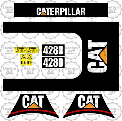 CAT 428D CATERPILLAR Bagger Baggerlader Aufkleber Set Decals EUR 70,00 ...