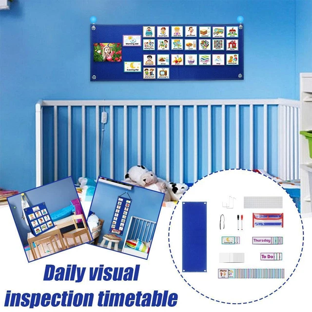KIDS VISUAL SCHEDULE Learning Materials Chore Chart For Home I7 Lot ...