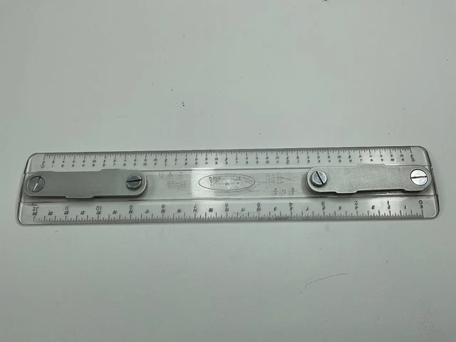 VEMCO MODEL 9P-12 Drafting Machine Scale 12" Ruler Acrylic - Used ...