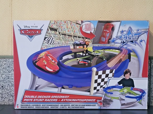 DISNEY PIXAR CARS Double Decker Speedway Track Stunt Racers Mattel New ...