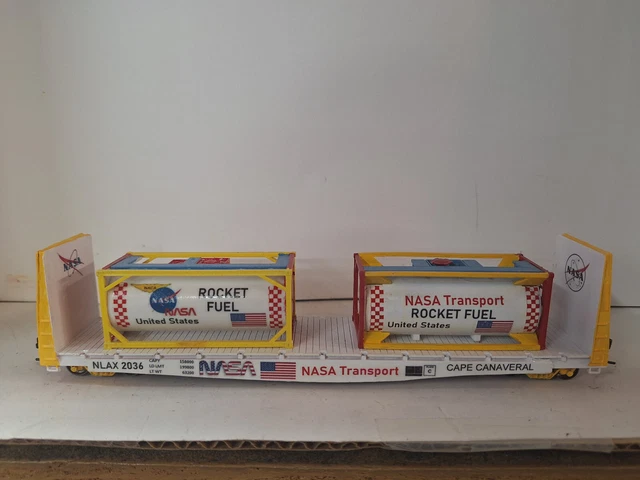 ROUNDHOUSE 60FT HO Custom Nasa Bulkhead Flat Car , And Load $19.00 ...