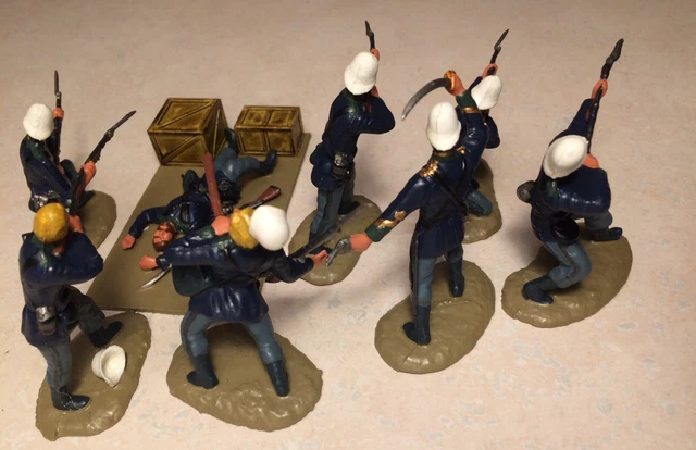 SUDAN WAR - BRITISH POST OFFICE RIFLES SOLDIERS - 8 FIGURES (54mm 1/32 ...
