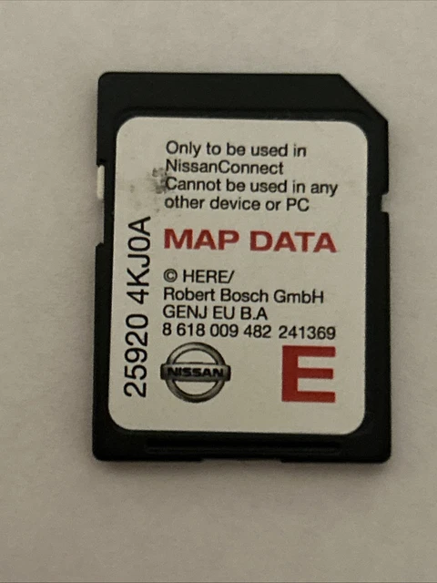 GENUINE NISSAN CONNECT3 Map Data Sd Card 25920 4Kj0A £21.51 - PicClick UK