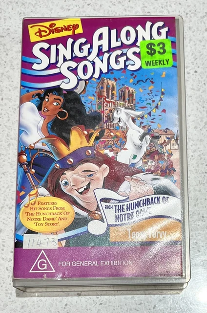 DISNEY'S SING ALONG Songs From The Hunchback Of Notre Dame Vhs Pal EUR ...