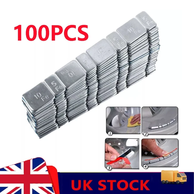 100 ADHESIVE LEAD Free 60G Strips Stick On Wheel Balance Weights Cars ...