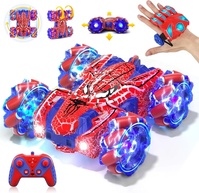 SPIDER GESTURE RC Car for Kids 4–12, 4WD Double-Sided Stunt Car w/ Full ...