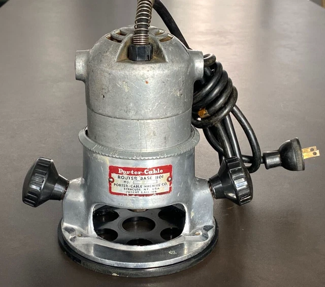 VINTAGE PORTER-CABLE ROUTER Base 1101 & ROCKWELL Model 1002 Motor ...