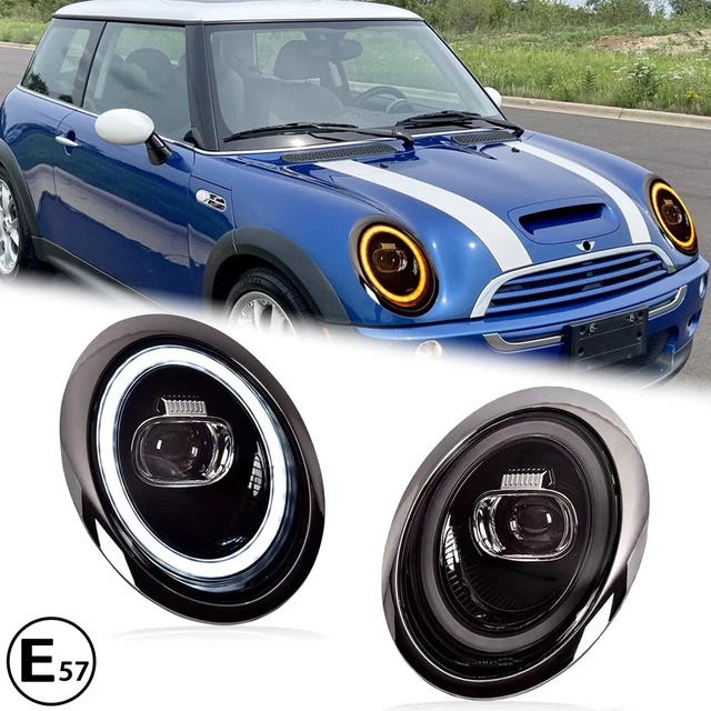 E57 LED SCHEINWERFER Hi/Lo Strahl DRL Lampe Für MINI Cooper R50 R52 R53 ...