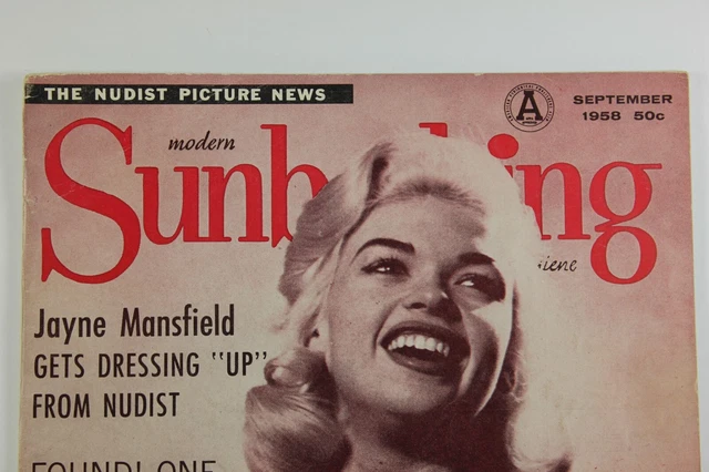 MODERN SUNBATHING AND Hygiene Magazine Sept. 1958 JAYNE MANSFIELD ...