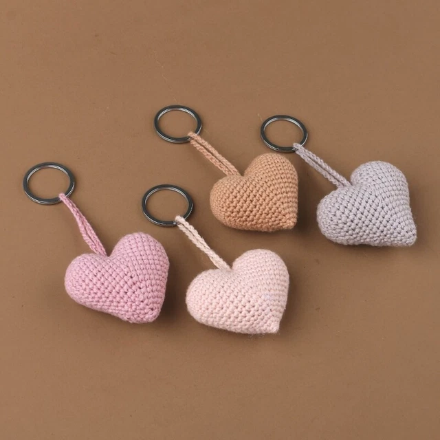 COTTON LOVES KEYCHAIN Cartoon Heart Crochet Hook Keys Chain Backpack ...
