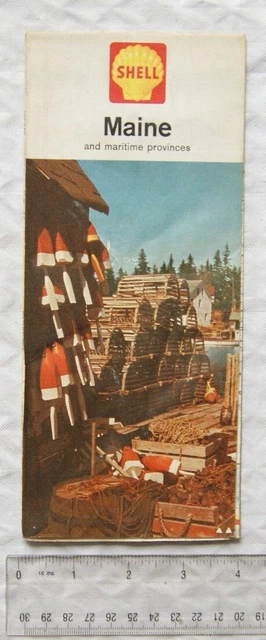 1964 SHELL MAP of Maine and maritime provinces £2.50 - PicClick UK
