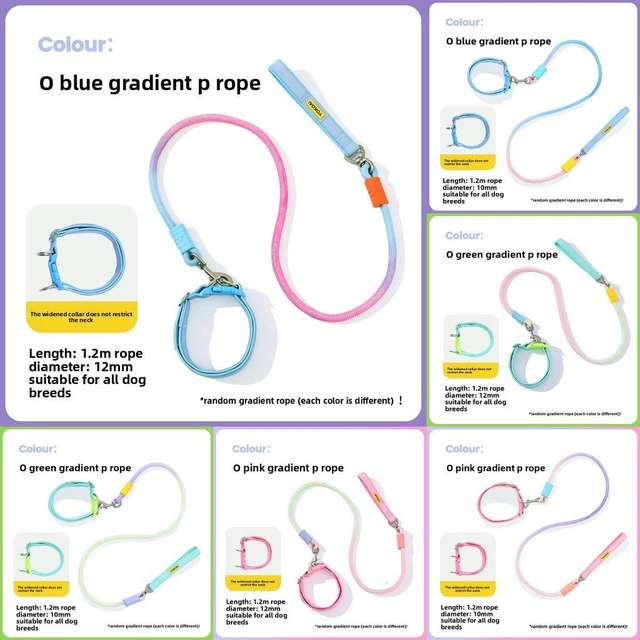 PET TRACTION ROPE Collar 2 In 1 Design With Thiened Nylon And Silicone ...