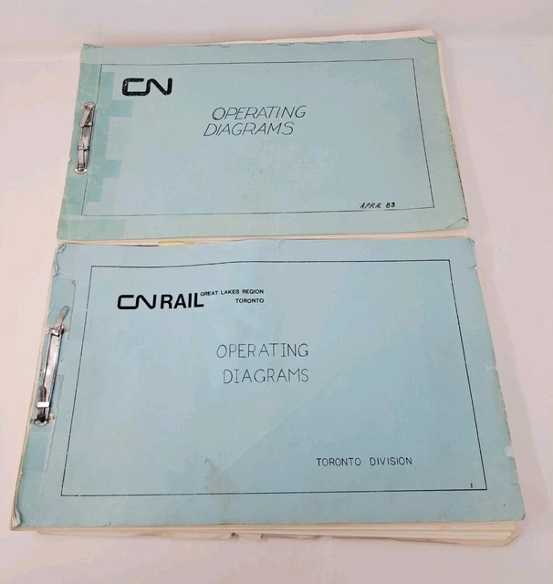 CANADIAN NATIONAL RAILWAY Operating Diagrams Toronto Division 1983 ...