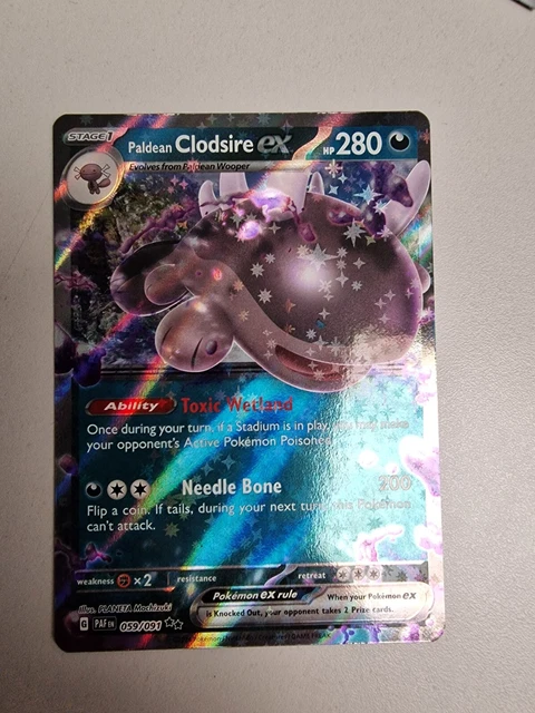 POKÉMON TCG PALDEAN Clodsire ex Scarlet & Violet: Paldean Fates 059/091 ...
