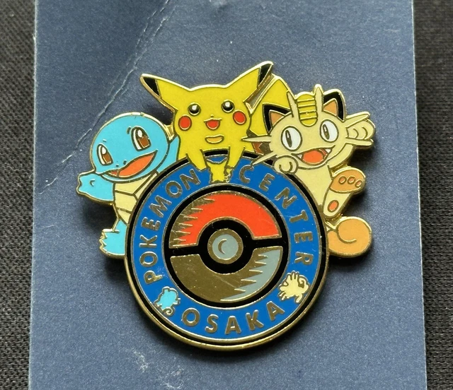 RARE 2003 JAPANESE Pokémon Centre Osaka Logo Pin Badge Pikachu Squirtle ...