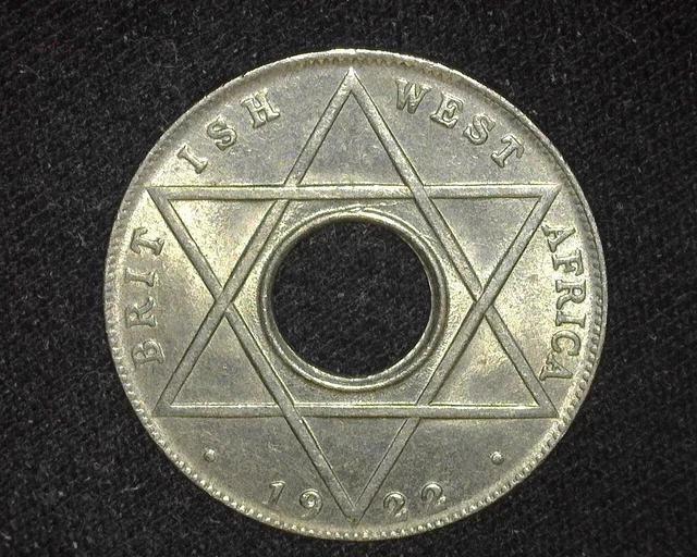 BRITISH WEST AFRICA 1914 Silver Shilling .1682 Asw Km12 Extremely Fine ...