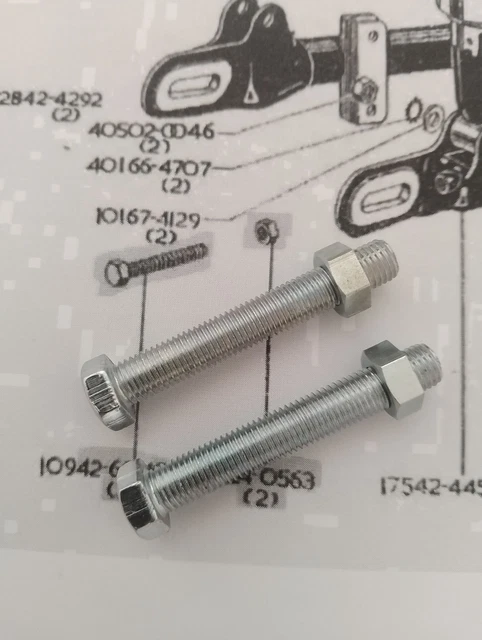 BSA A7 A10 Rgs Goldstar B31 B33 Rear Wheel Chain Adjuster Bolts 42-6040 ...