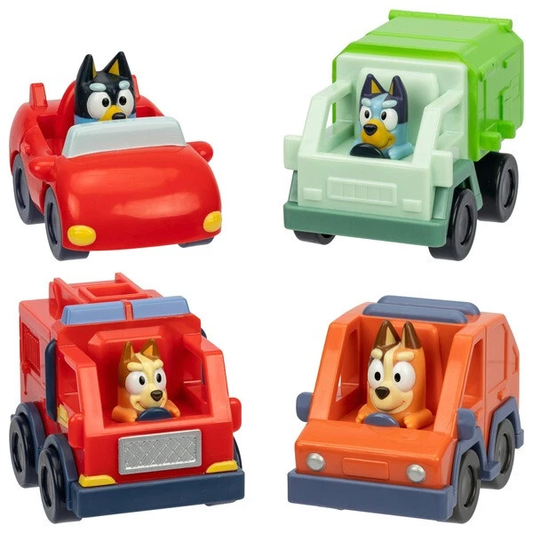 BLUEY MINI RACERS Car Vehicle Choose from 4 Styles Bingo, Chilli ...