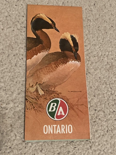 VINTAGE 1965 BRITISH-AMERICAN Oil Company BA Road Map of ONTARIO ...