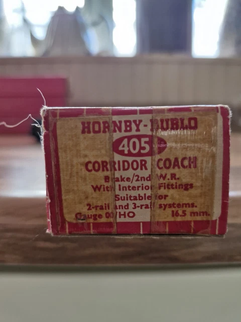 HORNBY DUBLO 405 Brake/2nd Corridor Coach W.R. Interior Fittings OO/HO ...