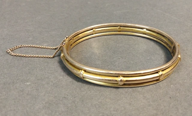 15 CARAT YELLOW Gold Bangle Bracelet Hallmarked 13.18g 18.5 cm Diameter ...