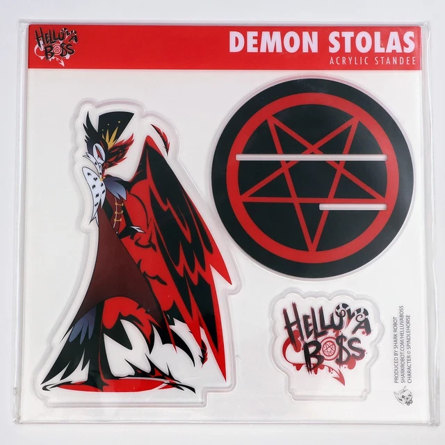 FIGURINE SUPPORT ACRYLIQUE Helluva Boss Demon Stolas 6 pouces Vivziepop ...