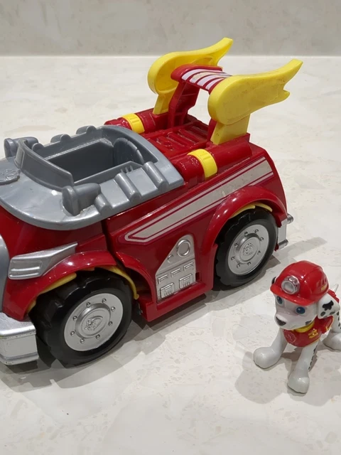 PAW PATROL MIGHTY Pups Super Paws Marshall Transforming Deluxe Vehicle ...