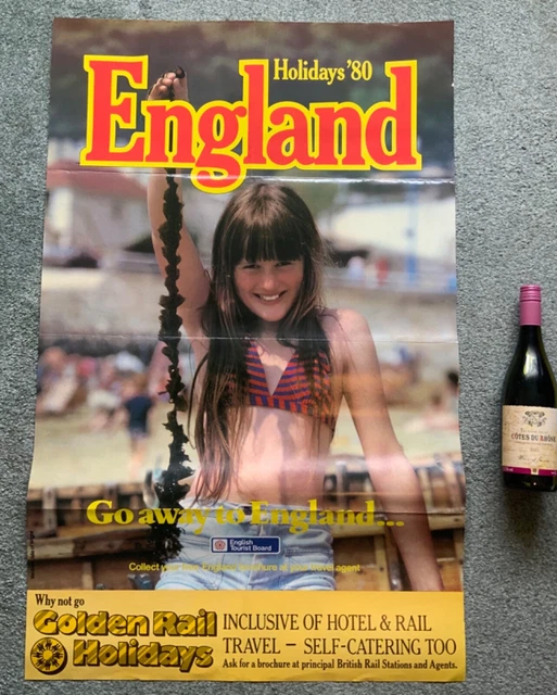 ORIGINAL 1980 VINTAGE British Railway BR Poster England Holiday Isle of ... ORIGINAL 1980 VINTAGE British Railway BR Poster England Holiday Isle of ...