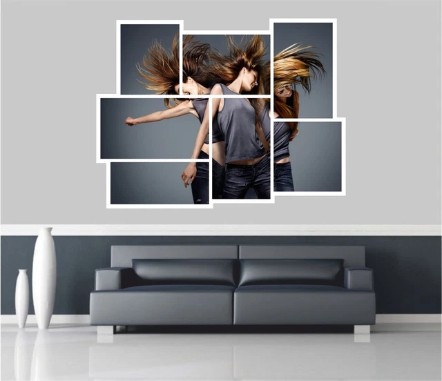 HUGE COLLAGE VIEW Triplets Street Dancing Stickers Wallpaper Mural 1105 ...