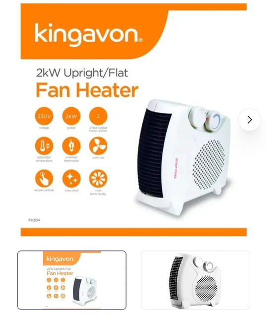 INTERTEK 2000W 2KW Portable Silent Safety Shutdown Fan Heater for Floor ...