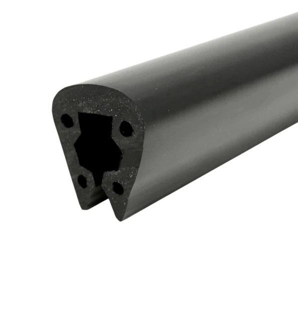 BOAT RUBBING STRAKE U Fender 9mm Riveted Flange Panel PVC Black 12 ...