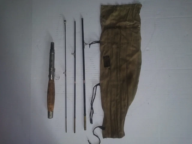 ANTIQUE STEEL FLY/FISHING Rod Bristol Horton Mfg Co 4 Piece 5 ft #20 ...