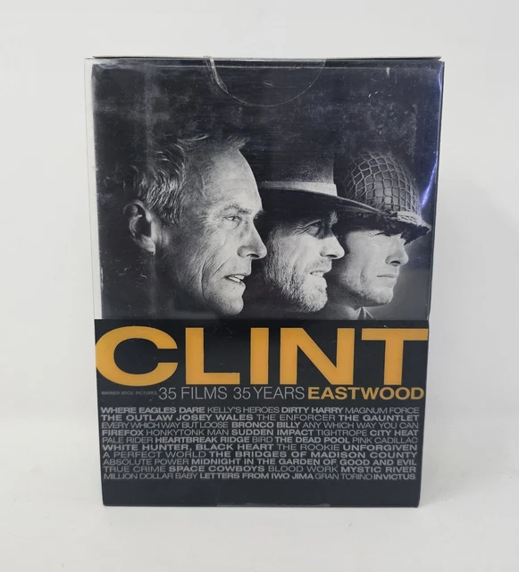 CLINT EASTWOOD 35 Films 35 Years DVD Collection Warner Bros Movie Box ...