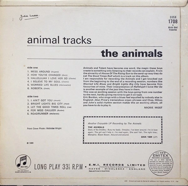 THE ANIMALS - Animal Tracks (LP, Album, Mono, RP) £94.99 - PicClick UK