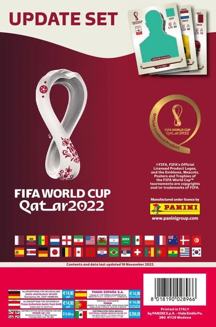 PANINI FIFA WORLD Cup Qatar 2022 Set Di Aggiornamento 79 Figurine Update Set EUR 24,99 - PicClick DE