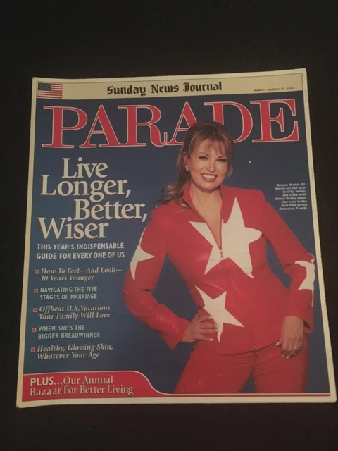 PARADE MAGAZINE, MARCH 17, 2002, Raquel Welch £3.96 - PicClick UK