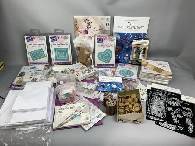 4.5KG LARGE CARD Making Job Lot Set Bundle Beads Buttons Dixie Dies ...