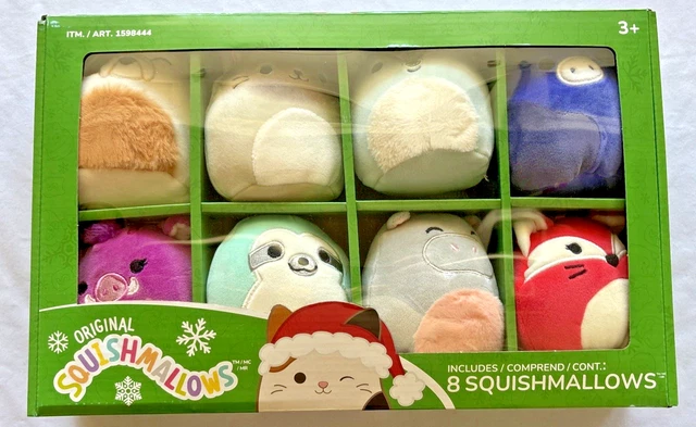 SQUISHMALLOW WINTER HOLIDAY 8 Pack 4 Inch Plush Ornament Set New ...