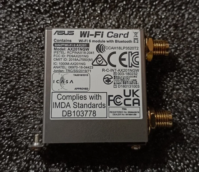 MÓDULO INALÁMBRICO ASUS Intel AX201 NGW M.2 WiFi 6 Bluetooth 5.2 CNVio2 ...