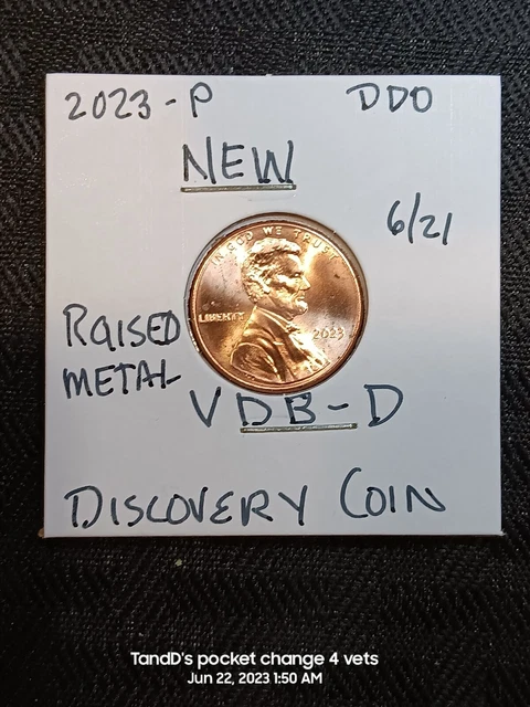 2023 SHIELD ERROR VDB-D Variety New Discovery Full D Raised Metal $27. ...