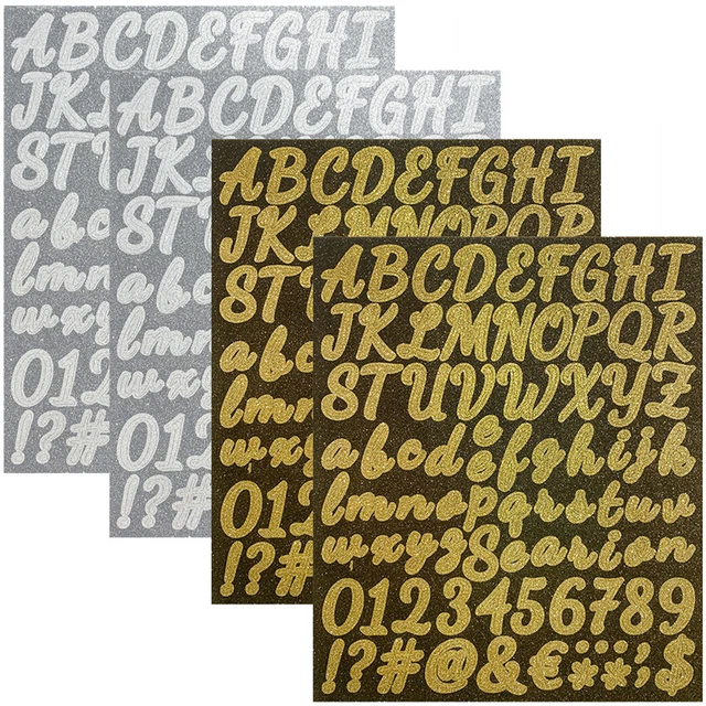 GLITTER FOAM LETTER Stickers Alphabet Sparkle Upper and Lower Case ...